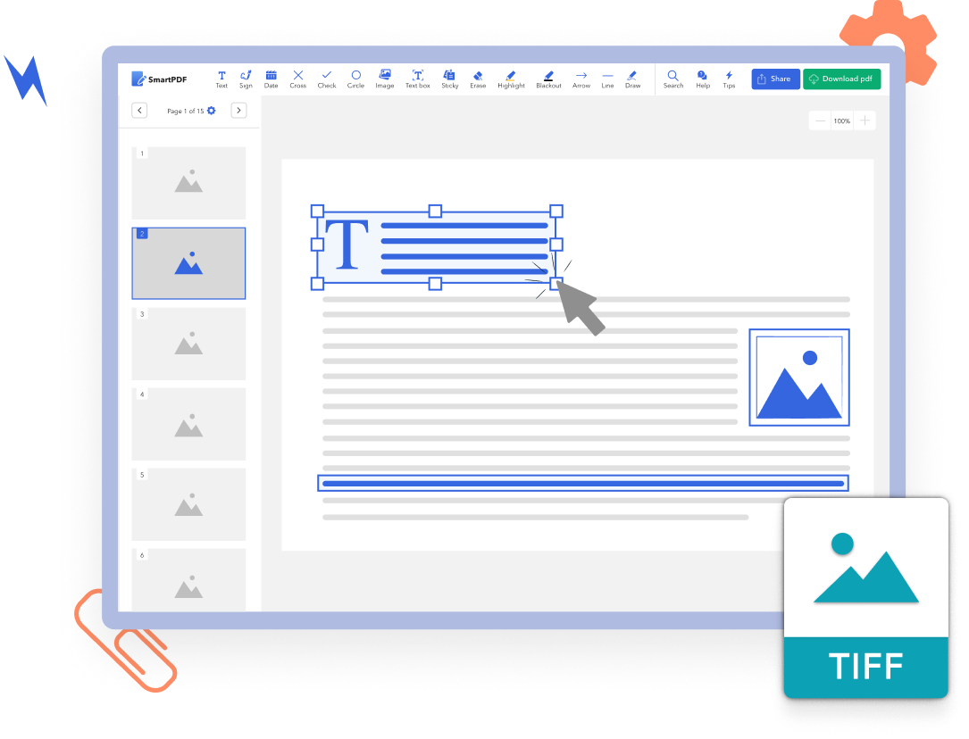 Convertir un PDF a un archivo TIFF | PDFSmart