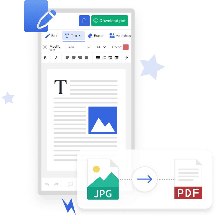 Convertir una imagen JPG a PDF | PDFSmart