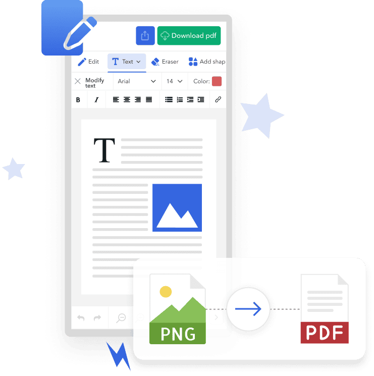 Convert PNG images to PDF | PDFSmart